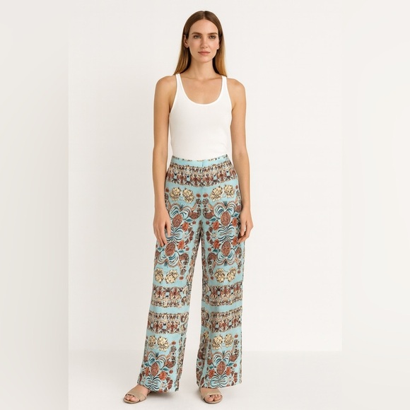 beatriz comacho | Pants & Jumpsuits | Nwt Beatriz Camacho Blue Campada ...
